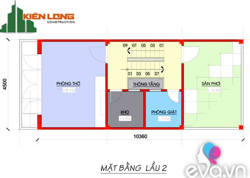 Xây nhà 46m2 chuẩn ở Hải Dương