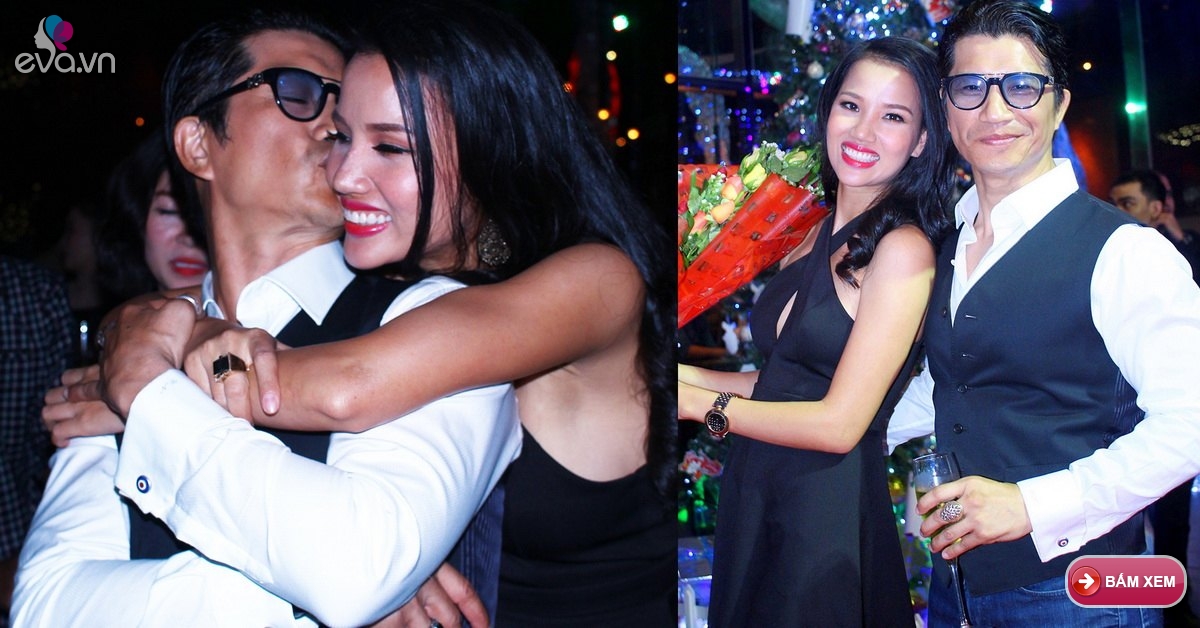 Dustin Nguyễn hôn vợ thắm thiết giữa đêm tiệc