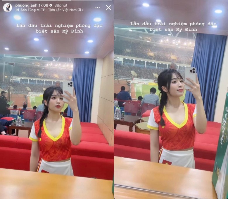 Gái xinh làm náo loạn phòng VIP sân vận động Mỹ Đình, da trắng như ...