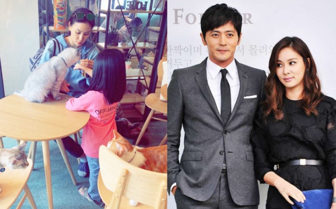 Từng được bố giấu kín, con gái Jang Dong Gun tích cực được mẹ khoe, đôi ...
