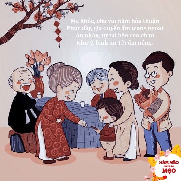 10 câu chúc Tết đáng yêu, dễ thuộc, mẹ dạy con đi chúc Tết họ hàng đầu ...