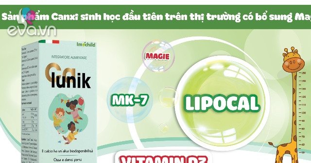 Canxi sinh học Calunik nay đột phá hơn khi có thêm Magie