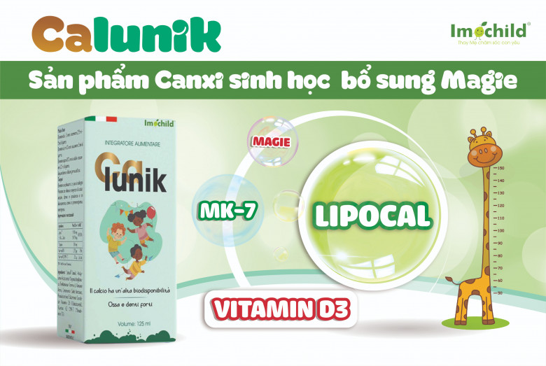 Canxi sinh học Calunik nay đột phá hơn khi có thêm Magie