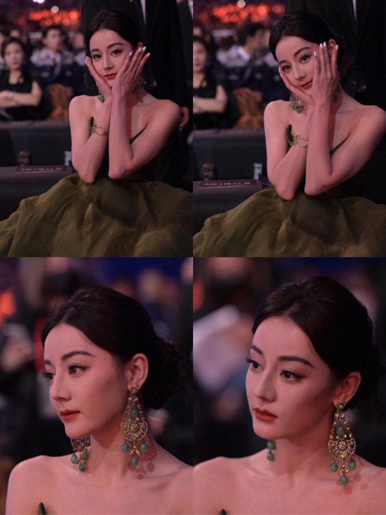 Đêm hội Weibo 2023: Địch Lệ Nhiệt Ba mặc o ép, visual như tiên nhưng ...