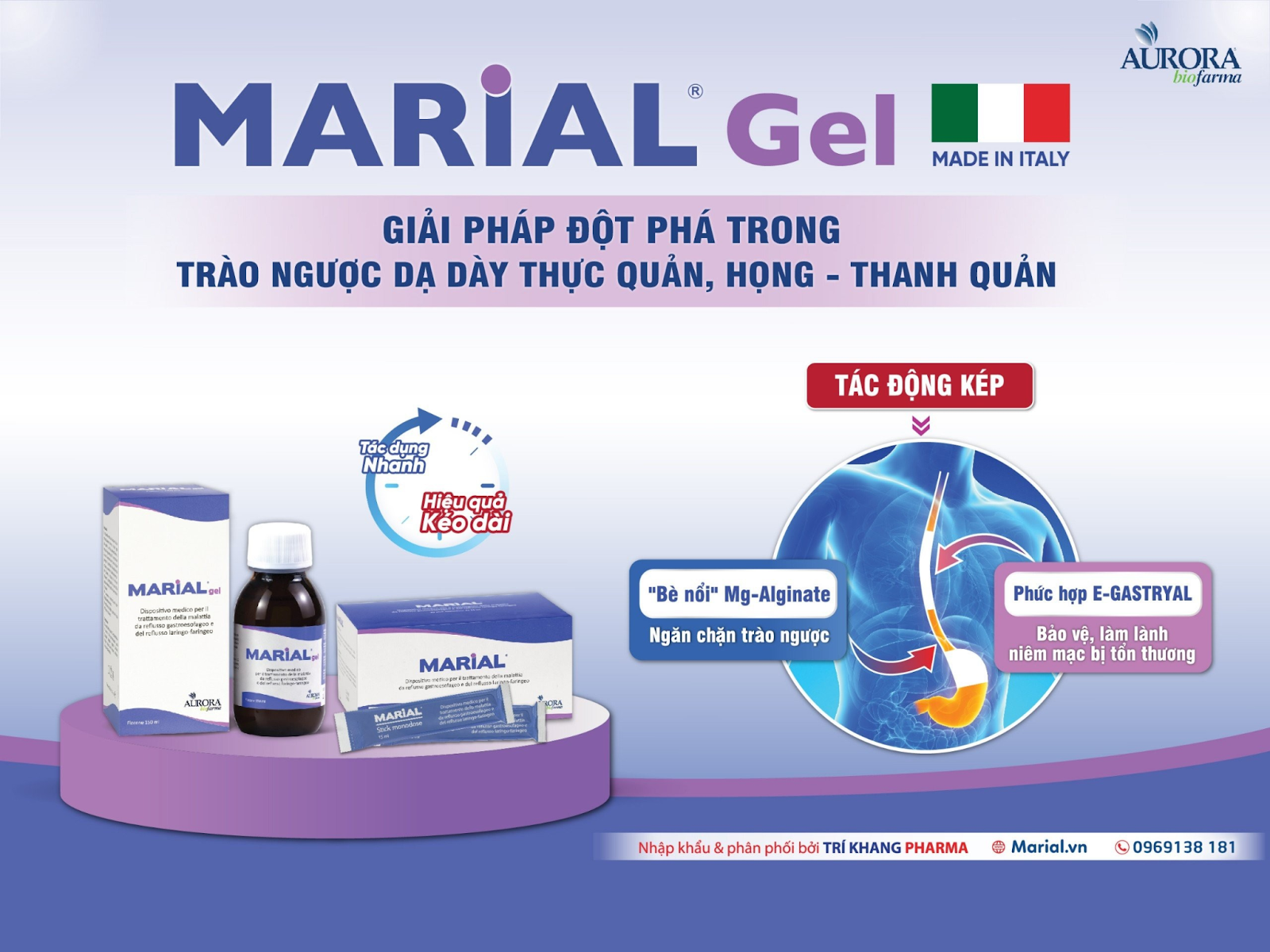 Marial Gel - Trợ thủ đắc lực cho người bệnh trào ngược dạ dày thực quản ...