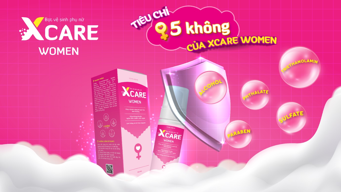 Bọt vệ sinh phụ nữ Xcare Women - Giải pháp hàng đầu giúp chị em chăm sóc vùng "tam giác”