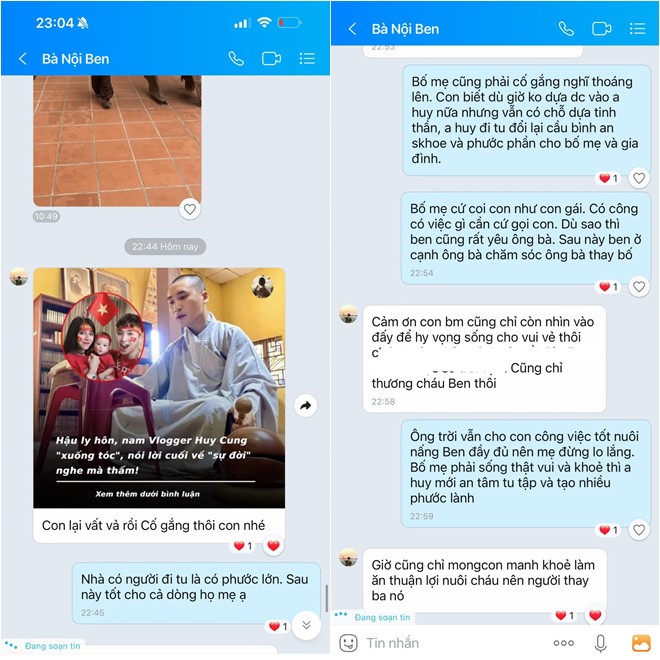 Vợ cũ Huy Cung lên tiếng sau khi vlogger xác nhận đã chính thức đi tu, tiết lộ tin nhắn của mẹ ...