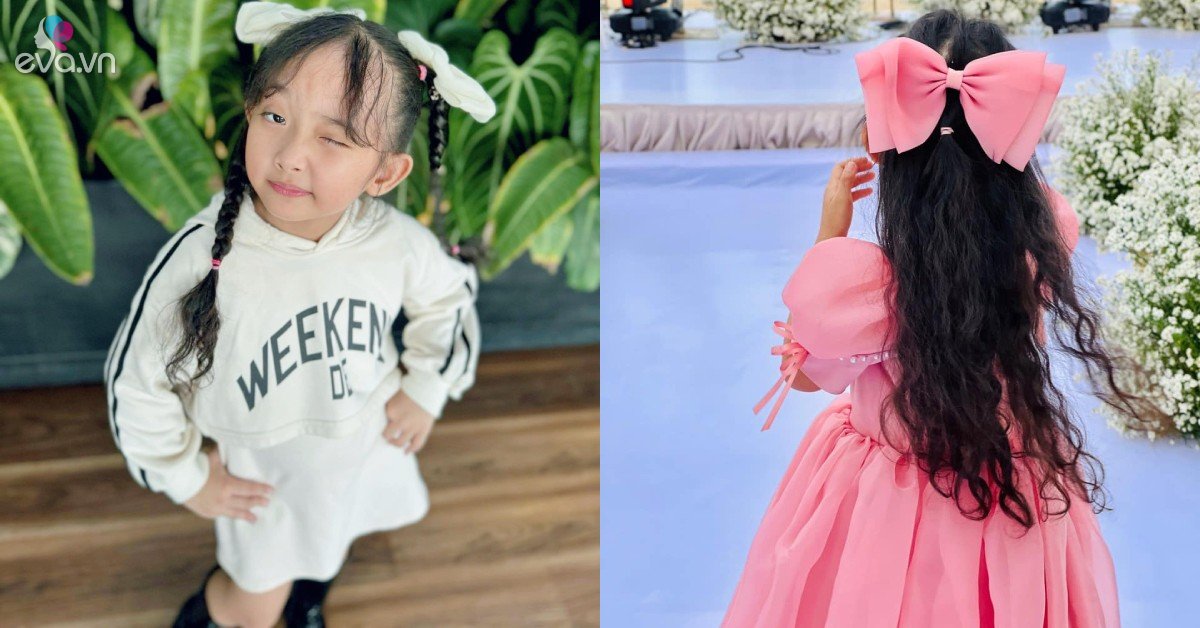 Mợ Chảnh nhà Khánh Thi khoe tóc dài phủ lưng, răng sún vẫn được mẹ ủng hộ thi hoa hậu