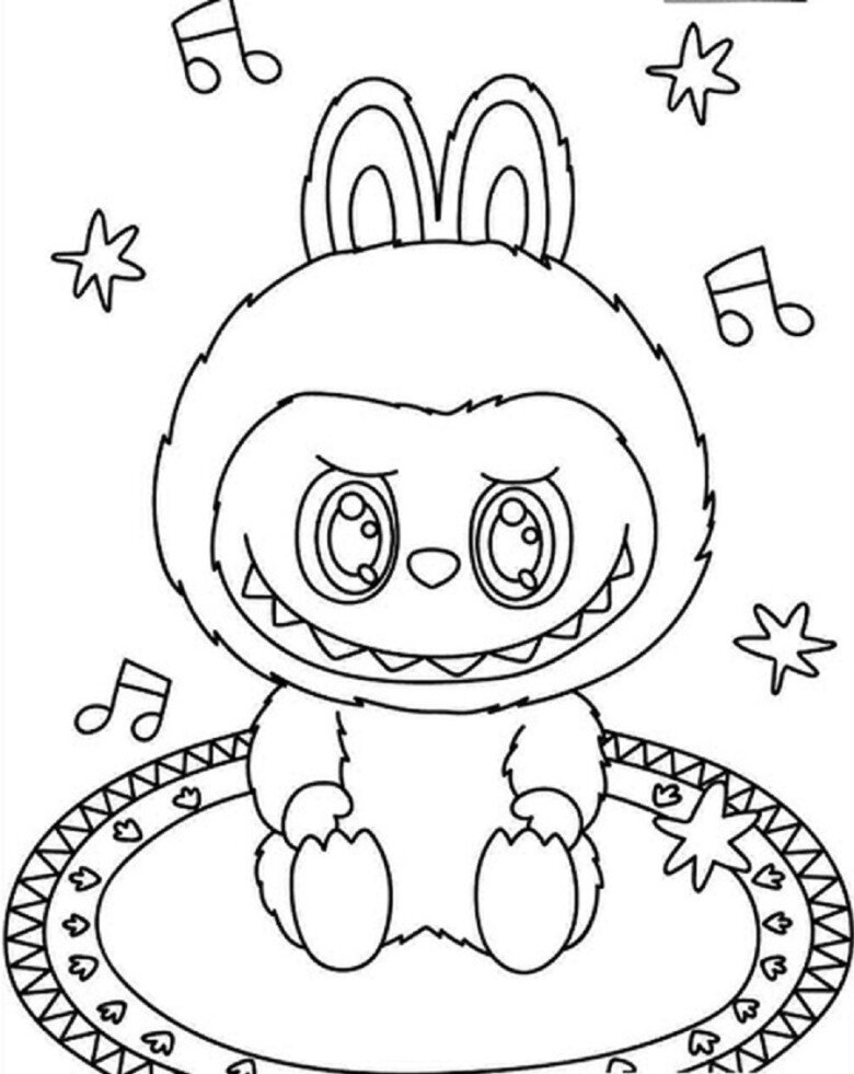 15 bức tranh Labubu đáng yêu, bé tập tô màu ngày cuối tuần