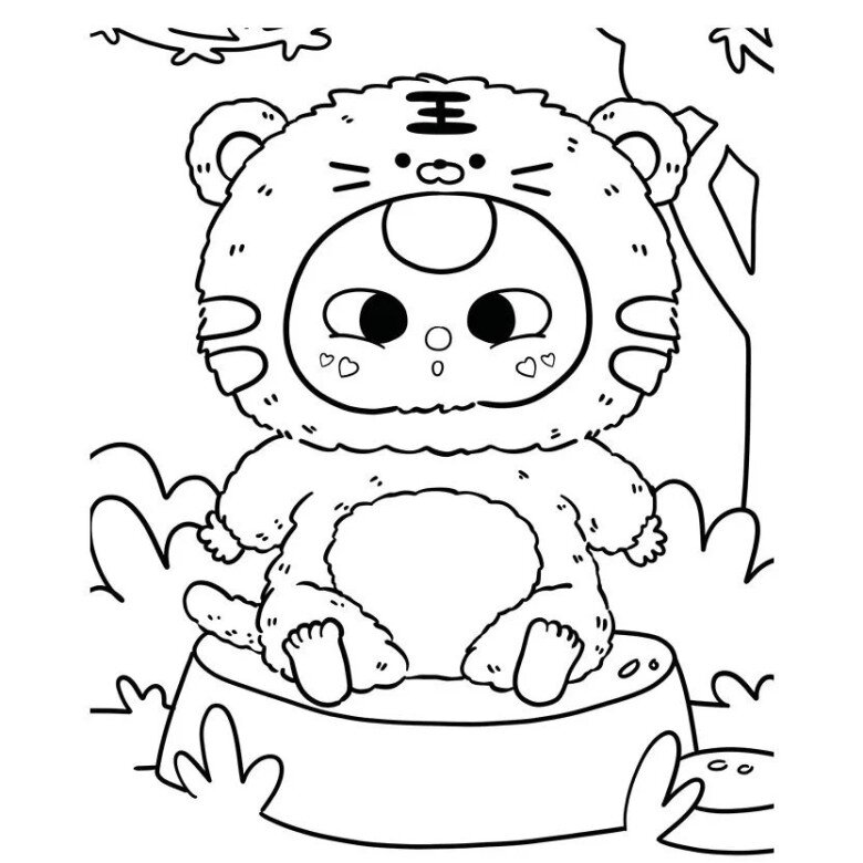 15 bức tranh tô màu Baby Three, bé tự do tô màu mắt yêu thích (P3)