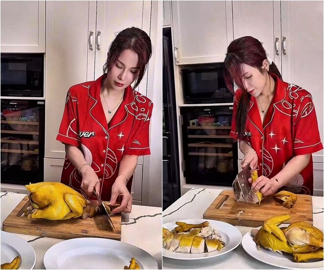 Diệp Lâm Anh xinh đẹp vào bếp được khen cả mùa Tết, fan lại kêu: Chị có ...