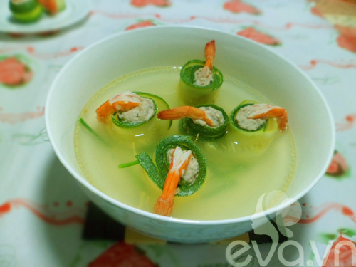 Canh Bi Ngoi Cuon Tom | Giải nhiệt món canh bí ngòi cuộn tôm