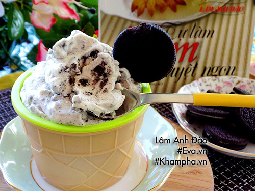 Tự làm kem oreo ngon, mát lạnh như ngoài tiệm