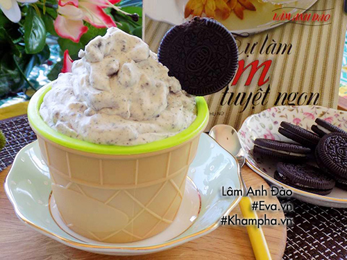 Tự làm kem oreo ngon, mát lạnh như ngoài tiệm
