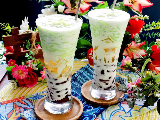 Khỏi cần ra hàng, tự làm chè bánh lọt lá dứa xanh mướt mắt, ngọt lịm tim