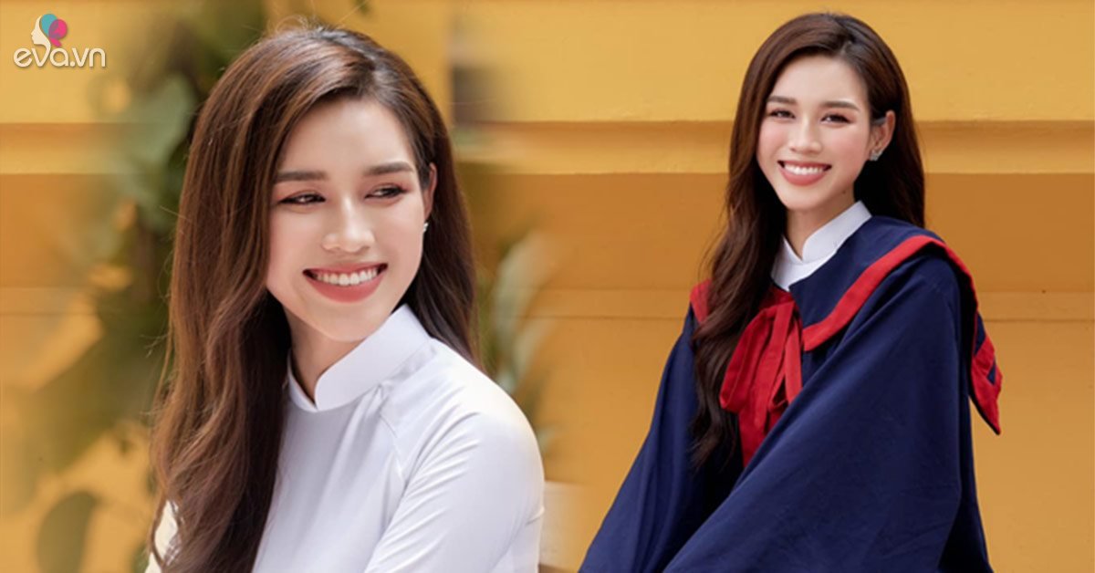 Đỗ Thị Hà là nàng hậu có nhiều duyên nợ với áo dài, mỗi lần diện là bừng sáng cả góc trời