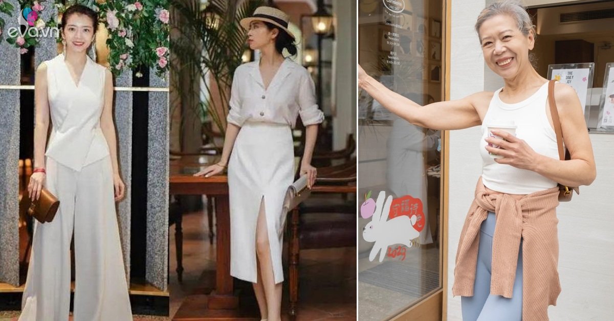Phụ nữ U40 - 50 mùa hè đừng mặc loè loẹt, chỉ cần màu trắng cũng đủ khí chất ngút trời