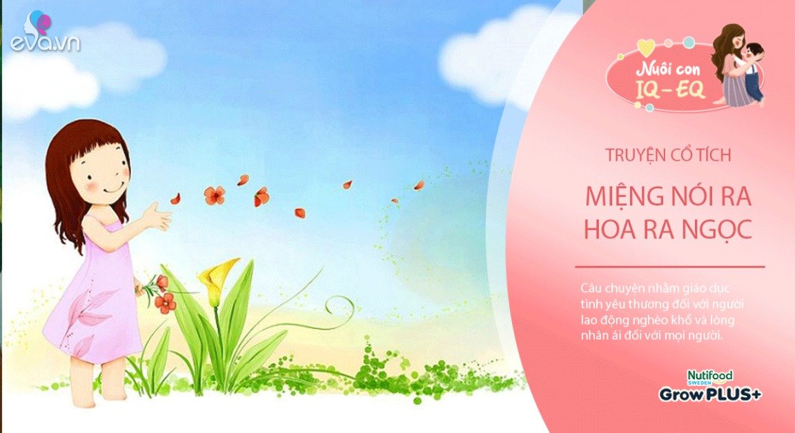 Truyện cổ tích: Miệng nói ra hoa ra ngọc