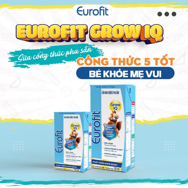 Eurofit Grow IQ giúp con vững vàng lớn khỏe
