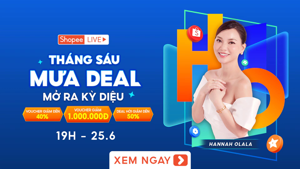 Vừa nhận giải thưởng lớn, Hannah Olala trở lại Shopee Live cùng "mưa deal tháng 6” đầy bùng nổ