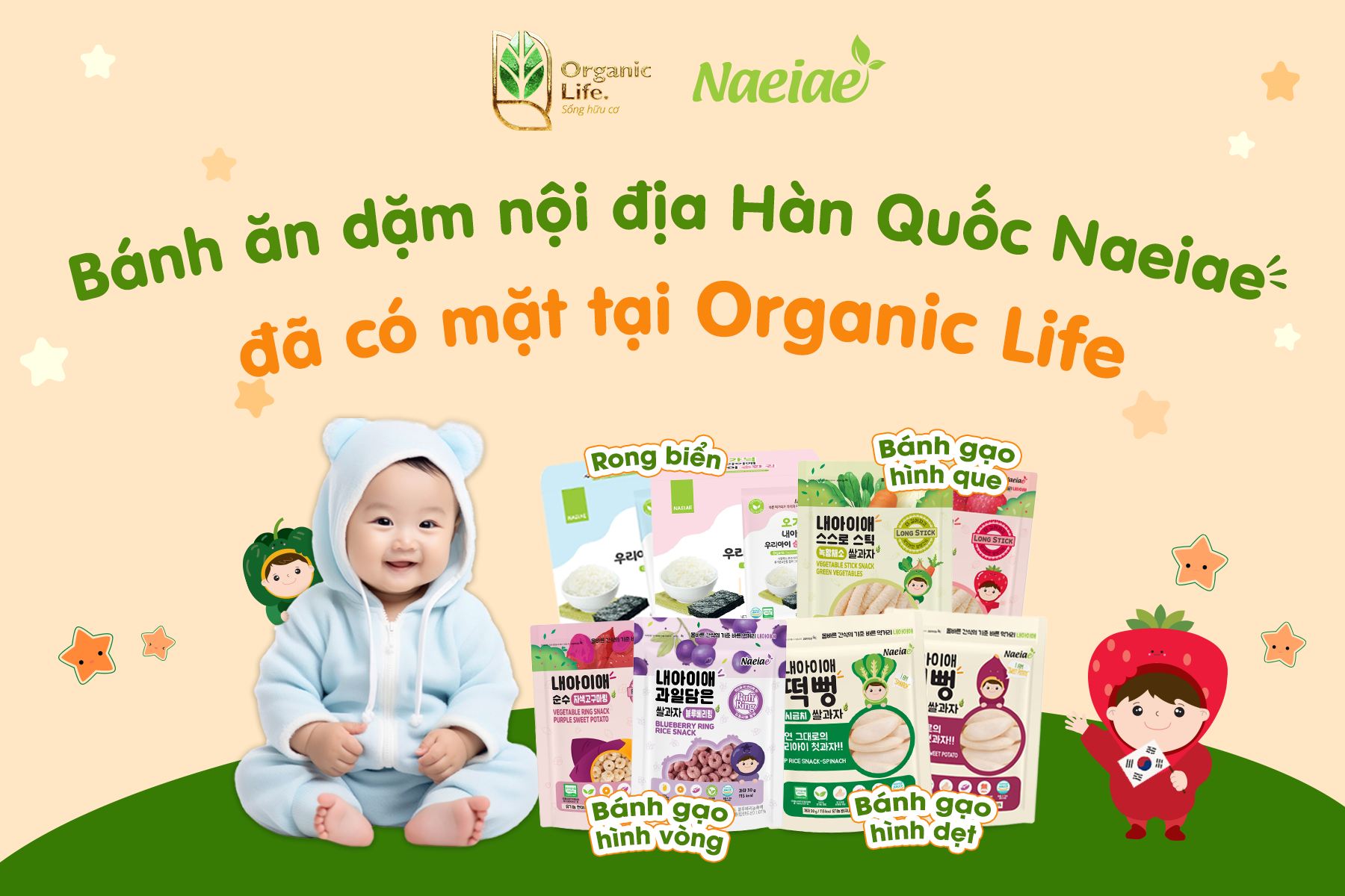 Organic Life ra mắt sản phẩm ăn dặm nội địa Hàn Quốc Naeiae tại Vietbaby Fair HCM 2024