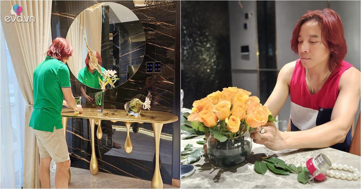 Chồng lãng tử của Việt Hương chăm cắm hoa trong biệt thự 300 tỷ, nữ danh hài ra tay nhưng quê xệ