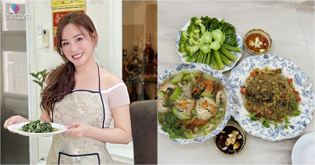 Sao nữ ở nhà 1.400m2 khoe bữa cơm nấu cho 3 con, Trương Ngọc Ánh - Kha ...
