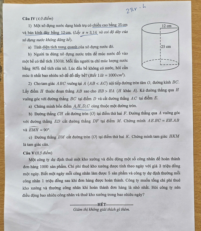 Đề Toán thi lớp 10 ở Hà Nội