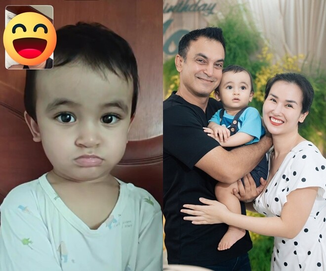 2 con lai Ấn Độ của Võ Hạ Trâm mặt giống hệt bố nhưng tính trái ngược ...