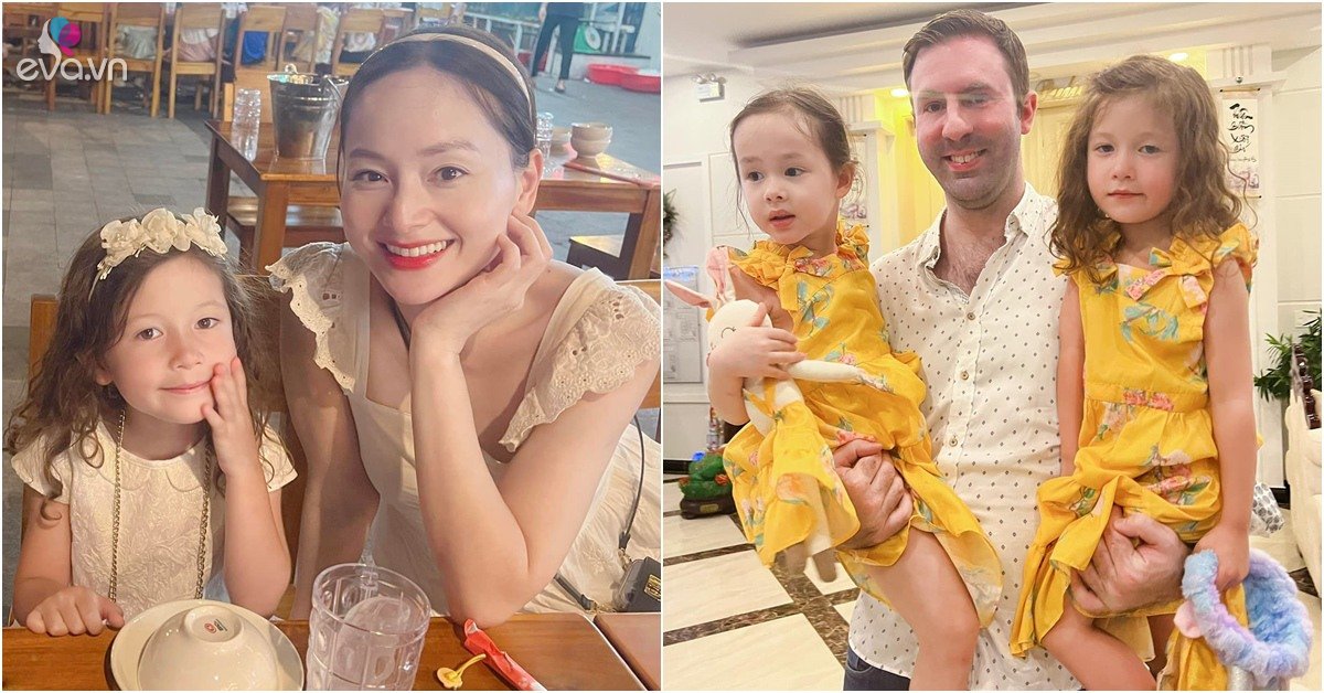 Lan Phương và chồng Tây cao 2m04 khoe con gái thứ 2 xinh như thiên thần, chiều cao không kém chị lớn