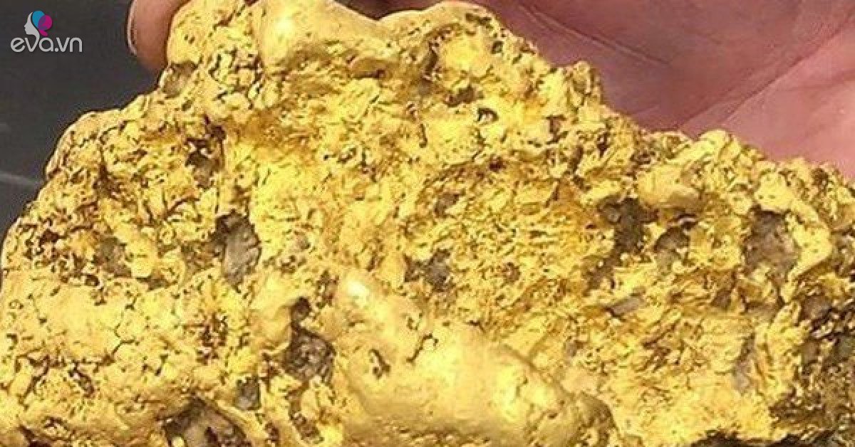 Dò kim loại, người đàn ông may mắn đào được cục vàng khủng nặng 2kg