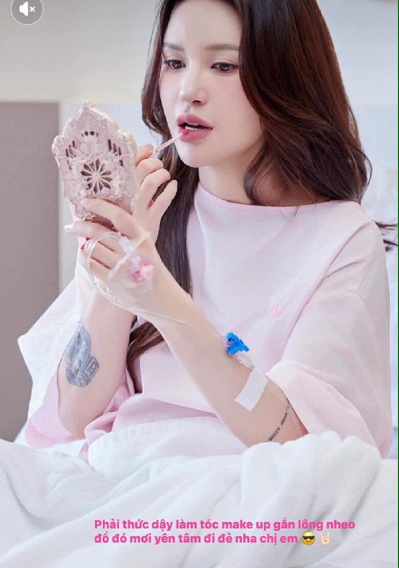 Trước giờ vượt cạn, Lucie Nguyễn dậy sớm make-up, làm tóc, chồng trẻ ôm ...