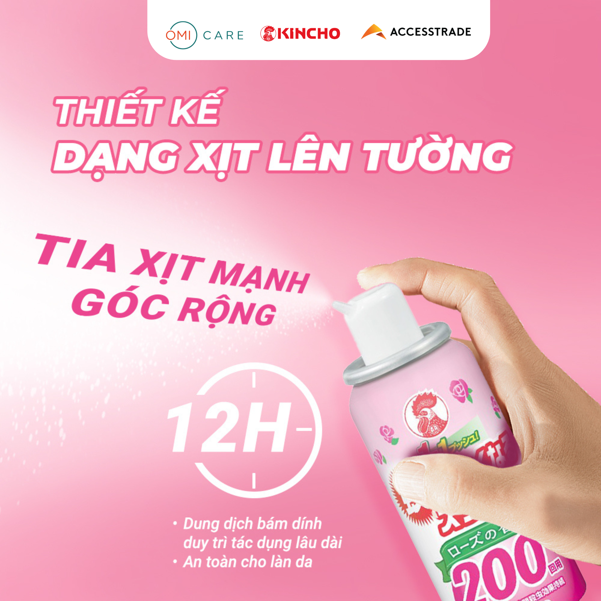 Xịt muỗi Kincho: Một lần xịt – Hiệu quả tức thì, muỗi biến mất