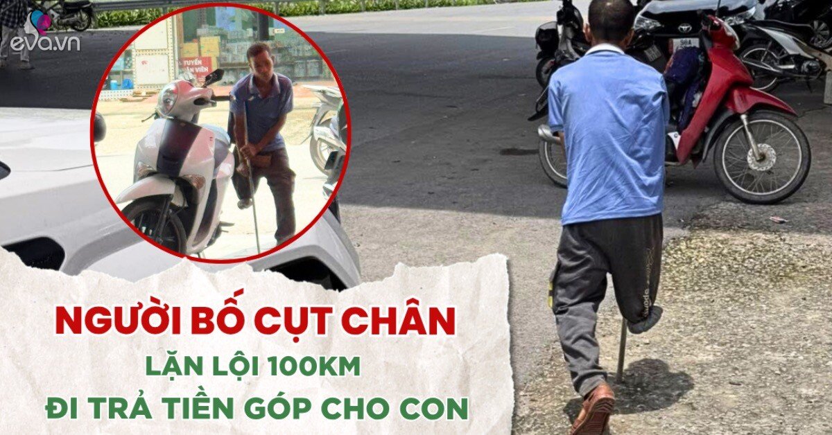 Xúc động ông bố cụt chân ở Phú Thọ vượt hơn 100km, đến cửa hàng trả tiền mua xe góp cho con trai