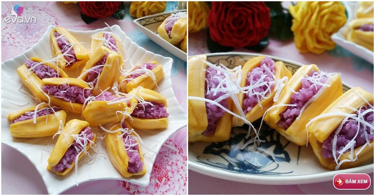 Cách làm xôi mít lá cẩm vừa ngon lại đẹp mắt