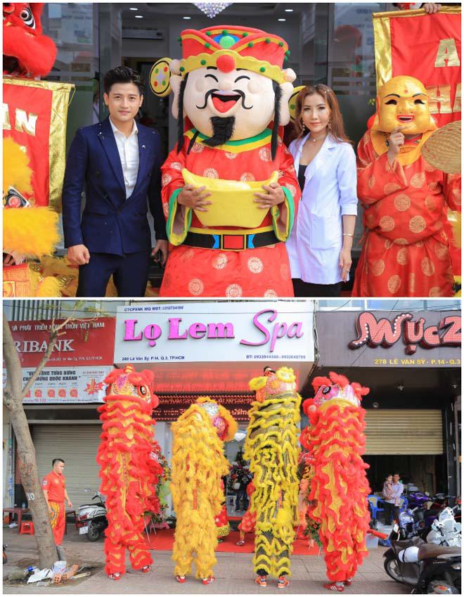 Ca sĩ Đỗ Minh Quân và á hậu Thanh Tuyền khai trương chi nhánh mới của ...