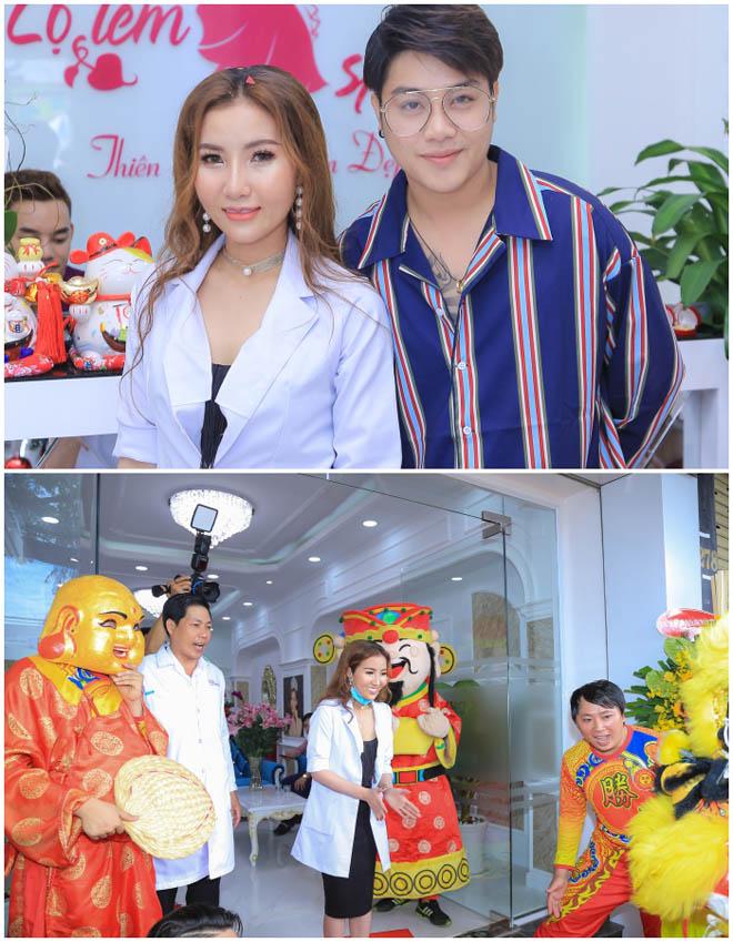 Ca sĩ Đỗ Minh Quân và á hậu Thanh Tuyền khai trương chi nhánh mới của ...