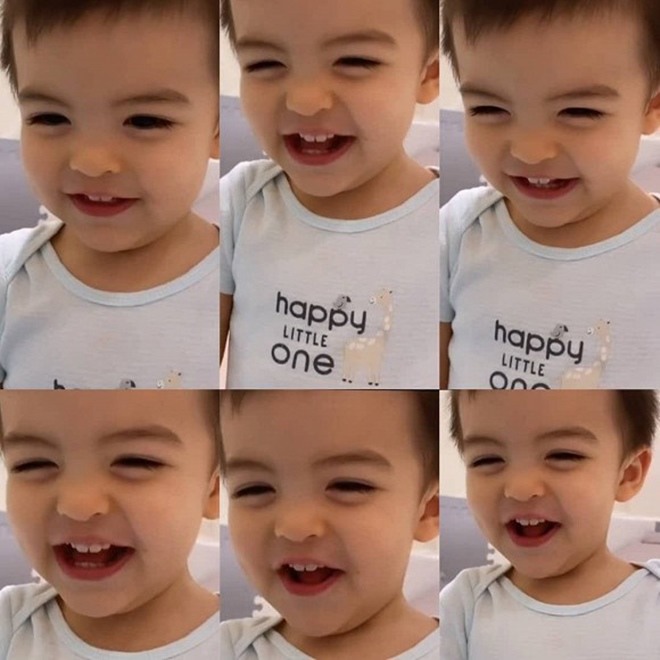 Con trai mỹ nhân đẹp nhất Philippines bập bẹ tiếng Anh, nụ cười bí ẩn ...