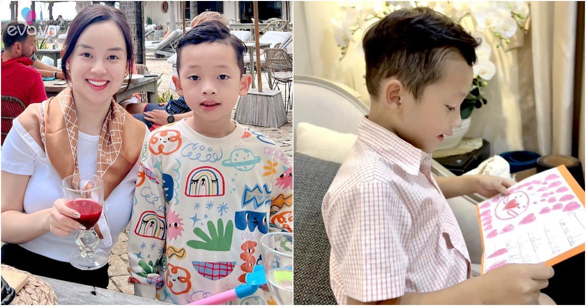 Ly Kute khoe con trai 6 tuổi đã biết viết thư tình, từng câu chữ ngọt ...