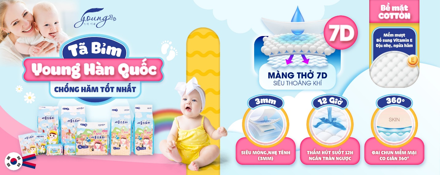 Review tã bỉm Young chống hăm Hàn Quốc được các mẹ chia sẻ rần rần
