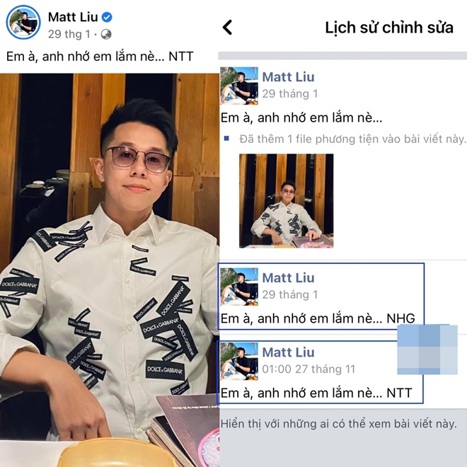 Matt Liu xóa sạch ảnh chung với Hương Giang, ẩn ý có tình mới tốt hơn, làm điều trái với lời hứa