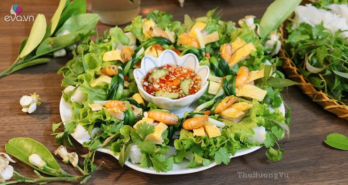 Bún cuốn tôm thịt tươi ngon lại chẳng khó làm, khách đến nhà phải mê ...