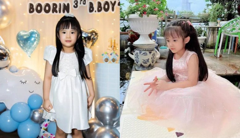 Bé Boorin nhà Diệp Lâm Anh 5 tuổi xinh xắn như tiểu công chúa, diện mạo trổ nét giống bố thiếu ...