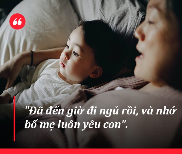 Trước khi ngủ mẹ nói với con 4 câu, con sống hạnh phúc và thông minh ...