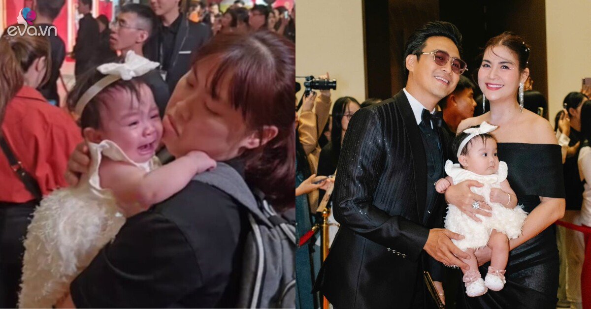 Thanh Duy - Kha Ly gây tranh cãi khi đưa ái nữ 5 tháng tuổi dự sự kiện, con khóc nấc vẫn đứng ...