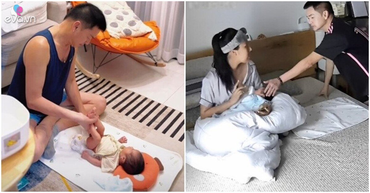 Cảnh bỉm sữa tuổi 65 của DV Quang Minh: Tự tay thay tã, ngắm nhìn vợ hotgirl kém 37 tuổi cho con ...