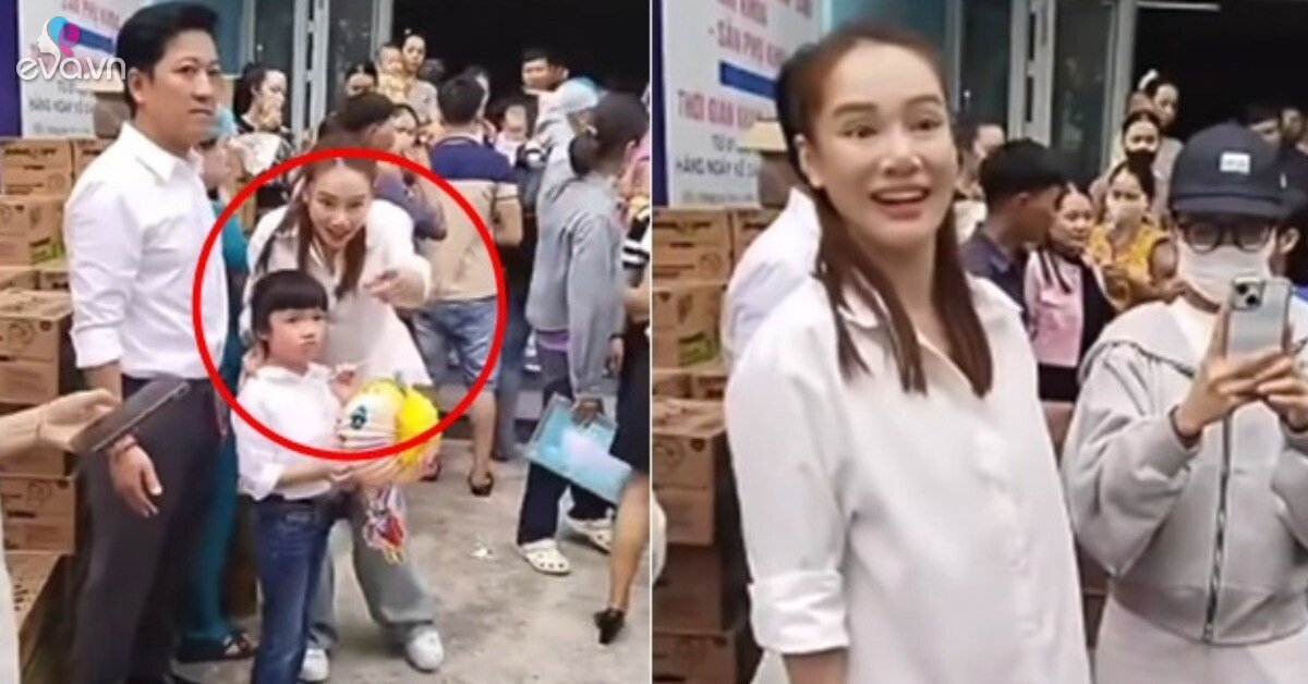 Trường Giang Nhã Phương đưa hai con về quê nội Đà Nẵng làm từ thiện ...