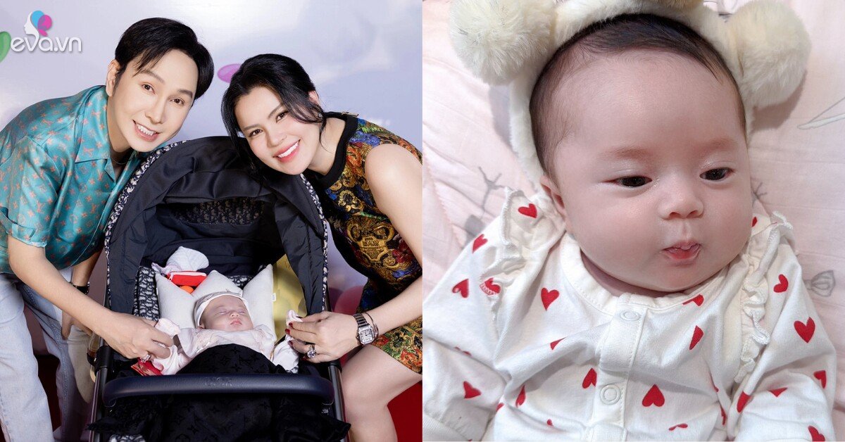 Con thứ 4 của Phương Lê trông như búp bê, mắt môi trông giống hệt NSƯT ...
